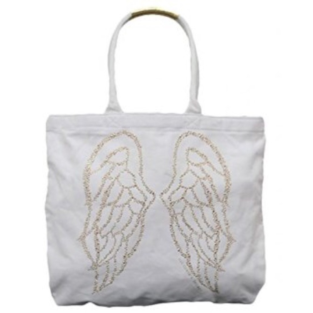 Victoria’s Secret Angle Wing Rhinestone Canvas Bag - Gem